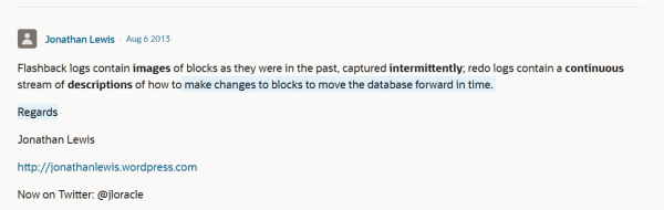 Ý nghĩa của Redo Log, Undo Data và Flashback Log | Đào tạo DBA